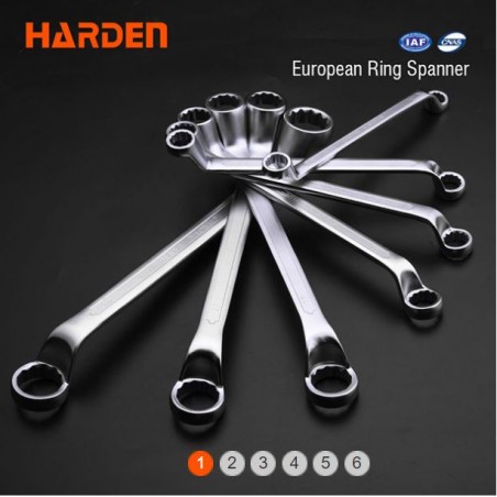 Set of double ring spanners, 12 pieces