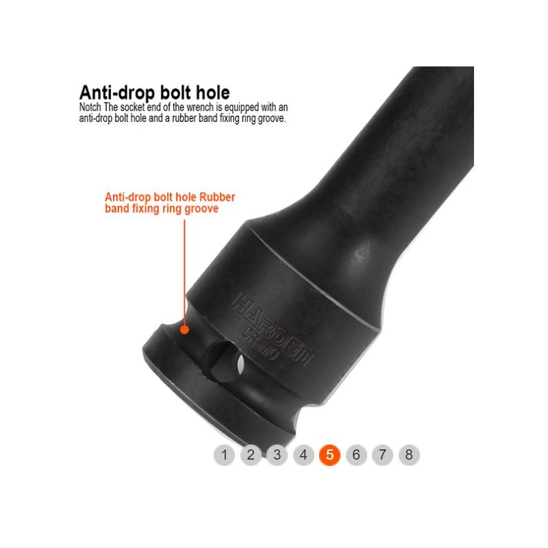 Torx impact sockets box, 1/2", 8 pieces