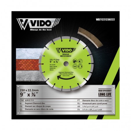 Segmented dry diamond disc diameter ø230 mm