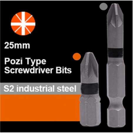 20 pieces screwdriver bits Pozidrive PZ1x25mm