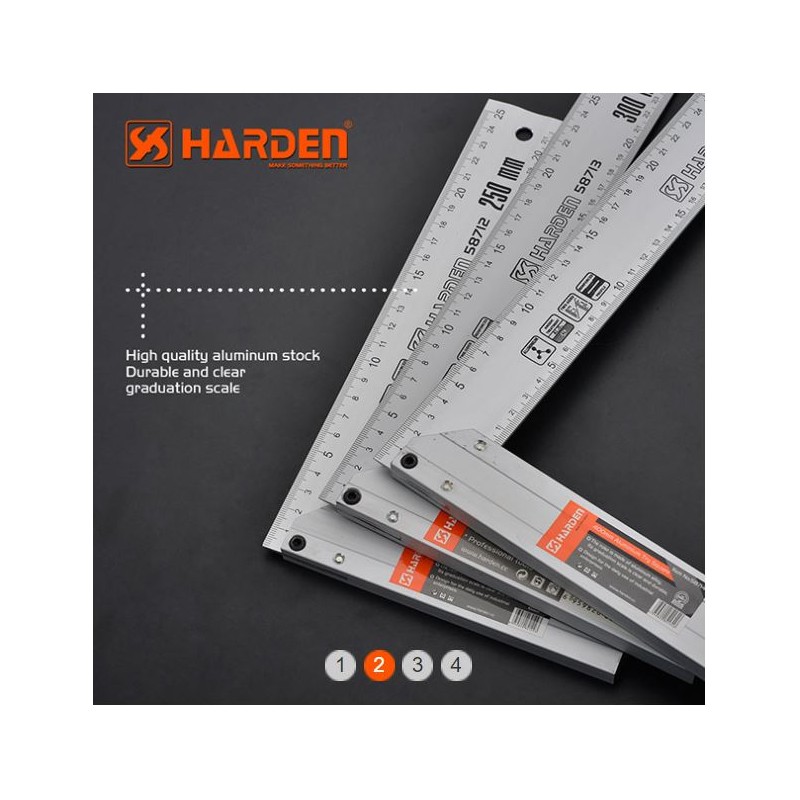 Aluminium try square, 300mm